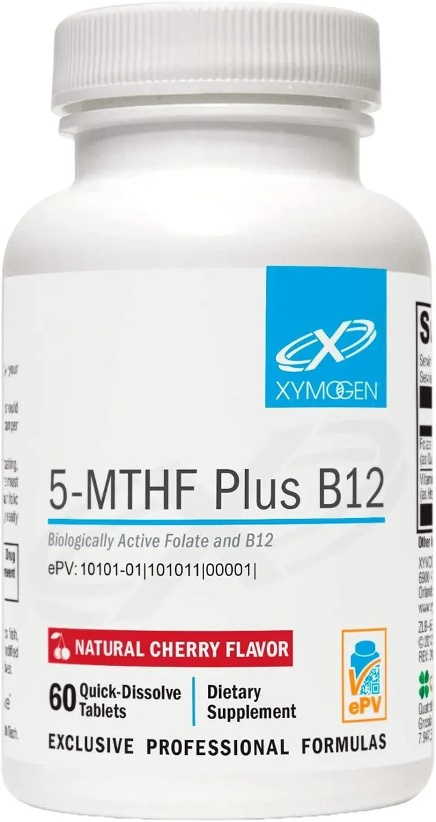 XYMOGEN 5-MTHF Plus B12 60 Tabletas Disolubles – The Red Vitamin MX