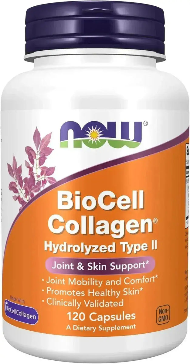 NOW Supplements BioCell Collagen 120 Capsulas – The Red Vitamin MX