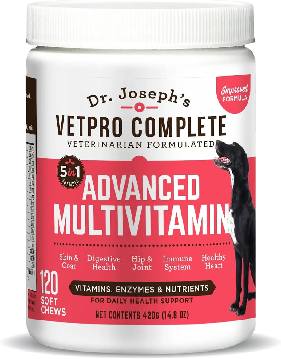 Dr. Joseph's VetPro Complete Multivitamin Dog 120 Masticables – The Red ...
