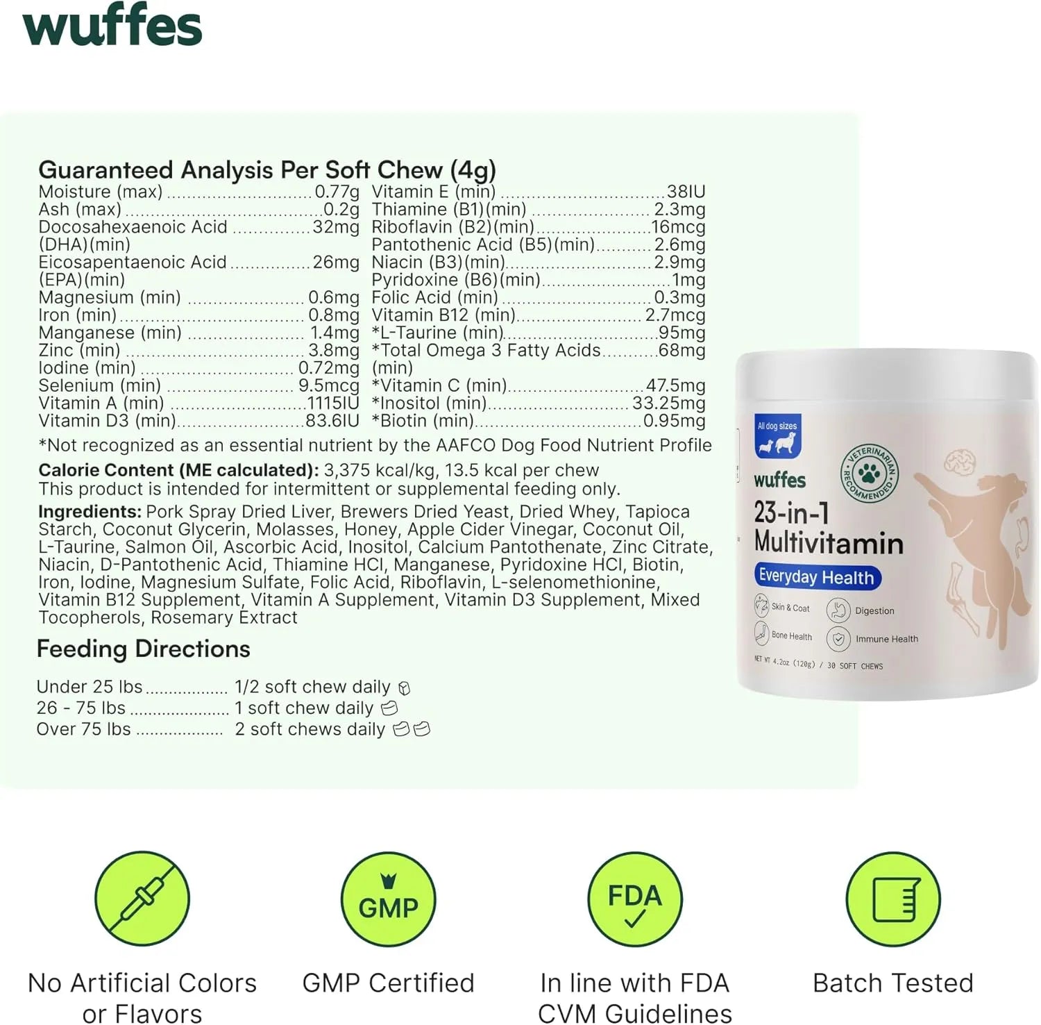 Wuffes 23-in-1 Dog Multivitamin Supplement 30 Masticables 2 Pack – The ...