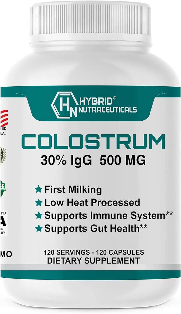 Hybrid Nutraceuticals Bovine Colostrum Supplement 500Mg. 120 Capsulas ...